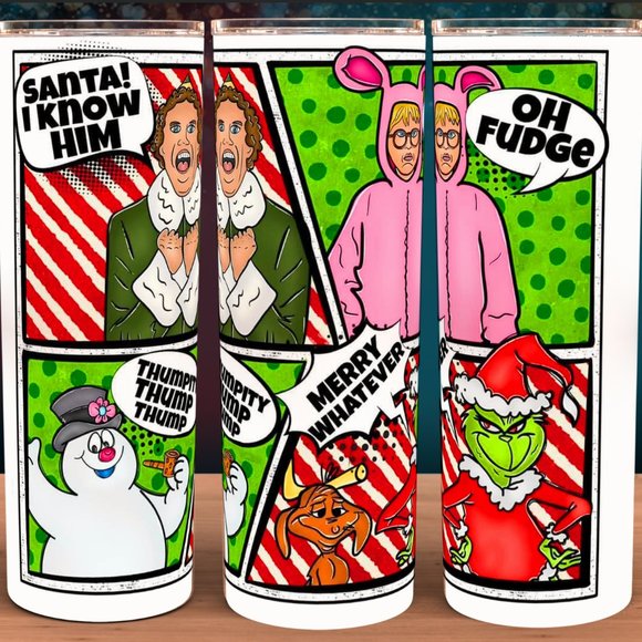 Dining | Comic Art Style Christmas Movie Classics Tumbler The Grinch ...